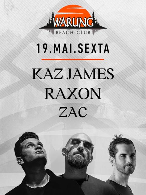 Warung | 19.mai | Kaz James, Raxon E Zac Em Itajaí - Evento ON